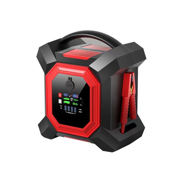 Quality 24v Truck Jump Starter 64000mAh Car Battery Booster Pack Air Compressor 12v Car Jump Starter 2000A Battery Operated Tire Inflator for sale