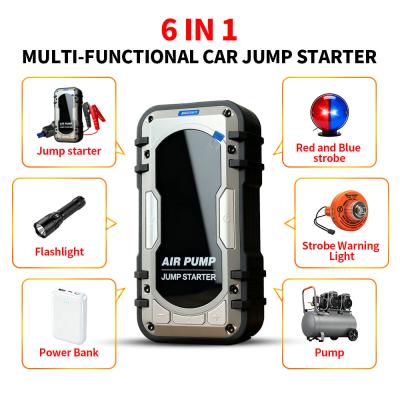 China Multi Function Car Battery Jump Starter 12 Volt 32000mAh With Air Compressor Tire Inflator 3 - 150 PSI for sale
