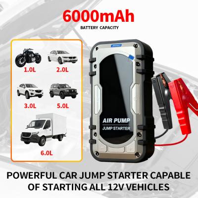 China Multi Function Car Battery Jump Starter 12 Volt 32000mAh With Air Compressor Tire Inflator 3 - 150 PSI for sale