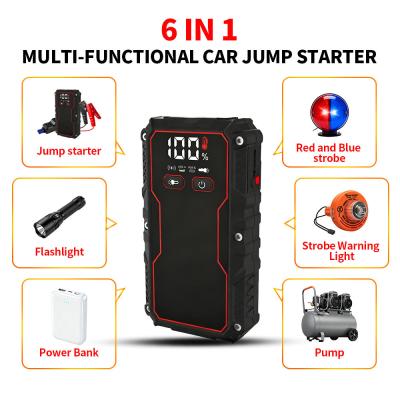 China Smart Multi Functional Jump Starter 8000mAh 10000mAh 12V 150PSI Tire Inflator Emergency Vehicle Jump Starter for sale