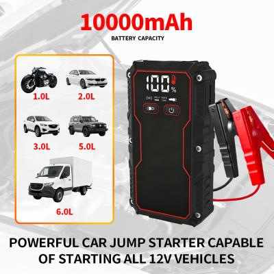 China Smart Multi Functional Jump Starter 8000mAh 10000mAh 12V 150PSI Tire Inflator Emergency Vehicle Jump Starter for sale