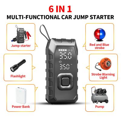 China ABS Jump Starter With Tyre Inflator 0-150PSI Portable Battery Jump Starter Air Compressor For Car Tires for sale