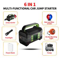 Quality Digital Multi Functional Emergency Car Charger Jump Starter Air Compressor Tire for sale