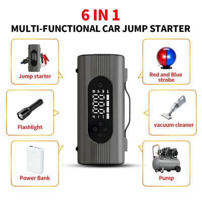 China Compact Jump Starter With Tyre Inflator 12V Portable Car Battery Jump Starter Battery Powered Tire Inflator for sale