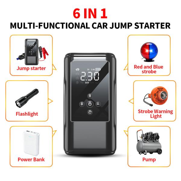 Quality Car Portable Tyre Inflator Jump Starters Emergency Car Battery Charger Booster for sale
