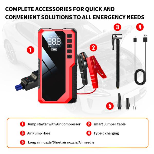 Quality Multi Function Car Jump Starter Pack Portable Emergency Battery Jump Starter for sale