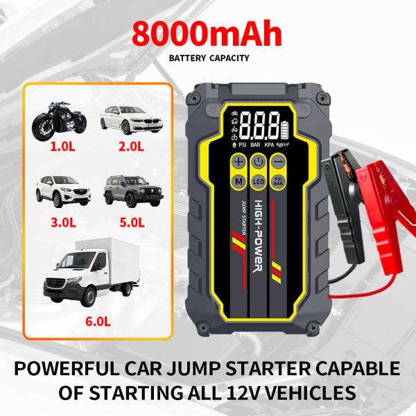 Quality Emergency Car 12 Volt Battery Jump Starter With Air Pump Compressor 150PSI Tire for sale