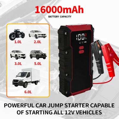 China 6 In 1 Battery Jump Starter Power Bank 8000mAh 6000mAh Car Jump Starter Emergency With Flashlight for sale