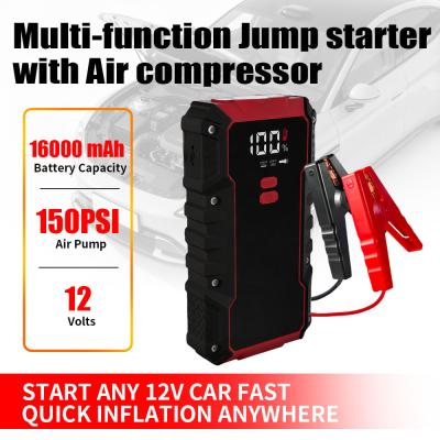 China 6 In 1 Battery Jump Starter Power Bank 8000mAh 6000mAh Car Jump Starter Emergency With Flashlight for sale