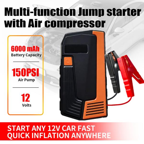 Quality 12V Car Emergency Jump Starter Multi Functional 6000mAh Power Bank Emergency for sale