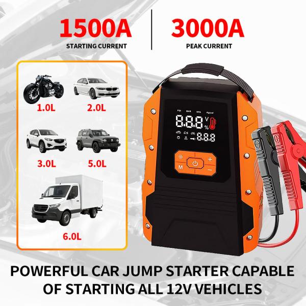 Quality Portable Car Emergency Jump Starter 20000mAh 150PSI Auto Tire Inflator 12V for sale