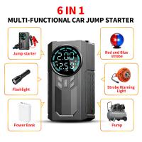 Quality Emergency Jump Starter With Tyre Inflator 150 PSI Mini Portable Car Air Pump for sale