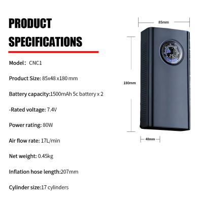 Cina Pompa ad aria wireless  Gonfiatore digitale intelligente per pneumatici auto con luce LED, luce di segnalazione e SOS in vendita