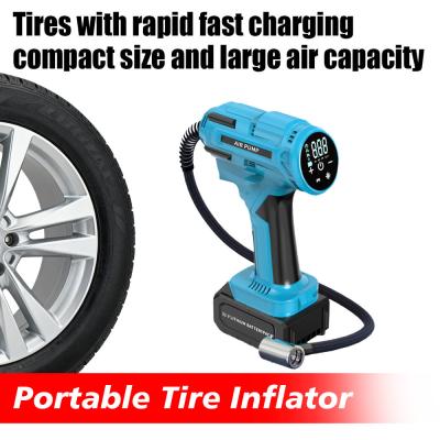 China Battery Powered Portable Tire Inflator 0-150 PSI Wireless 12V  With Digital  Display Emergency Jump Starter for sale