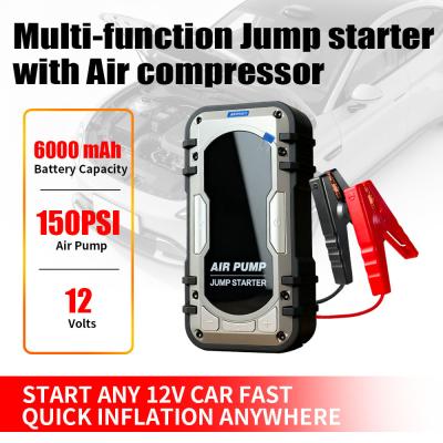 Cina 12 Volt 32000mAh Car Battery Jump Starter Con Compressore d'aria pneumatico gonfiatore 3 - 150 PSI Compressore d'aria portatile in vendita