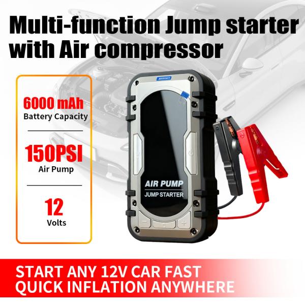 Quality 12 Volt 32000mAh Car Battery Jump Starter With Air Compressor Tire Inflator 3 - for sale