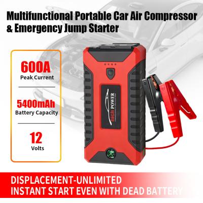 Cina Avviatore di emergenza per auto 2 in 1 da 5400mAh con compressore d'aria 300A - 600A, caricabatterie portatile per auto in vendita