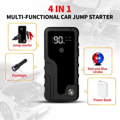 China Intelligent Automobile Jump Starters 6400MAH 12V Portable Car Jump Starter Power Bank MultifunctionEmergency Car Battery Jump Starter with Smart Digital LED Light, Warning Light & SOS for sale