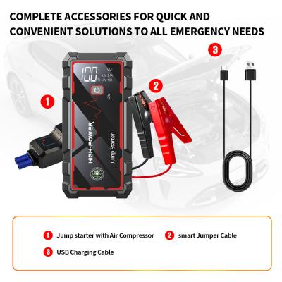 Cina 6400mAh Avviatore di Emergenza per Batteria Auto Portatile 12V con Display LED Multifunzione in vendita