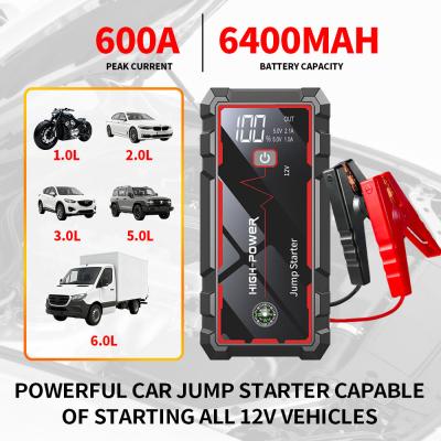 Cina 6400mAh Avviatore di Emergenza per Batteria Auto Portatile 12V con Display LED Multifunzione in vendita