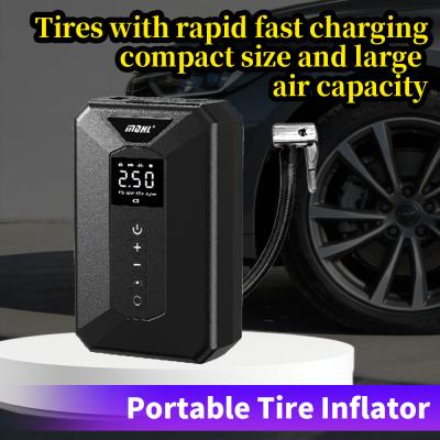 China Compact Portable Tire Inflator with 150 PSI Auto Shut-Off and Type-C Charging for Efficient Inflation for sale