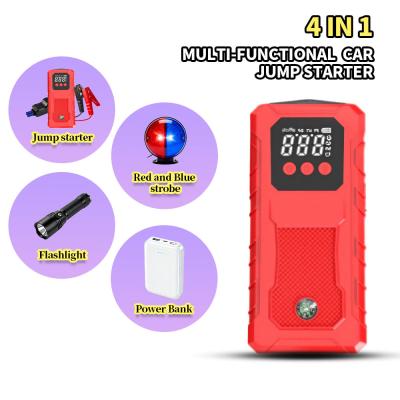 China 8000mAh Multi Functional Jump Starter with 500A Peak Current and Air Compressor for Emergency Vehicle Starting for sale
