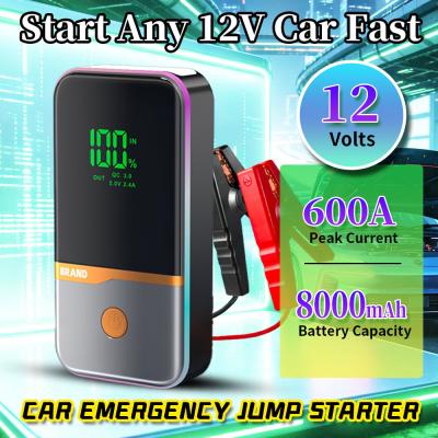 China Smart 12V Jump Starter with 600A Peak Current 30000mAh Battery and LED Emergency Light for Vehicles for sale