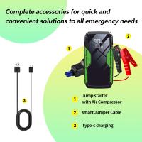 China Multi-Function Jump Starter with 300A Starting Current and Built-in Air Compressor for sale