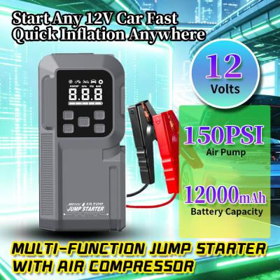 China Multi Functional Jump Starter with 1000A Peak Current 150PSI Air Compressor and 8000mAh Battery Capacity for sale