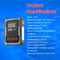 China 2400A Peak Current Multi-Function Jump Starter with 150PSI Air Compressor and 16000mAh Battery for sale