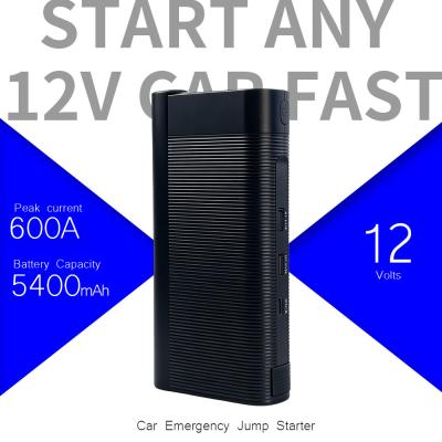 China 600A Peak Current Car Jump Starter with 6000-8000mAh Battery and LED Emergency Light for sale