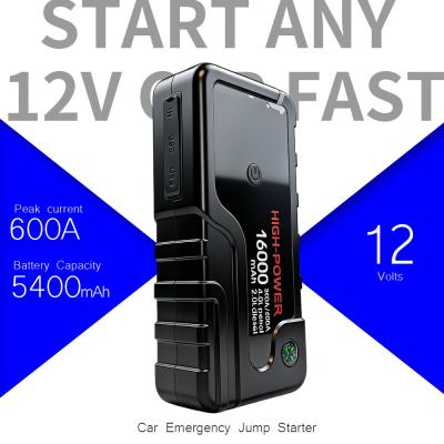 China Portable Jump Starter with 600A Peak Current 6400mAh Battery Booster and LED Flashlight for sale