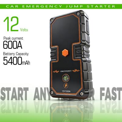 China Rugged 600A Peak Current Car Jump Starter with 16000mAh Capacity and Multi-Function Lighting for sale
