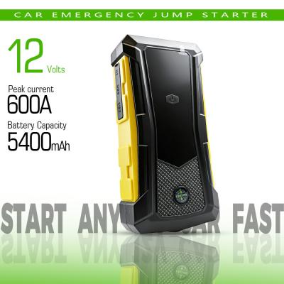 China 1200A Peak Current Car Jump Starter with 6400–14000mAh Battery Capacity and Type-C Fast Charging for sale