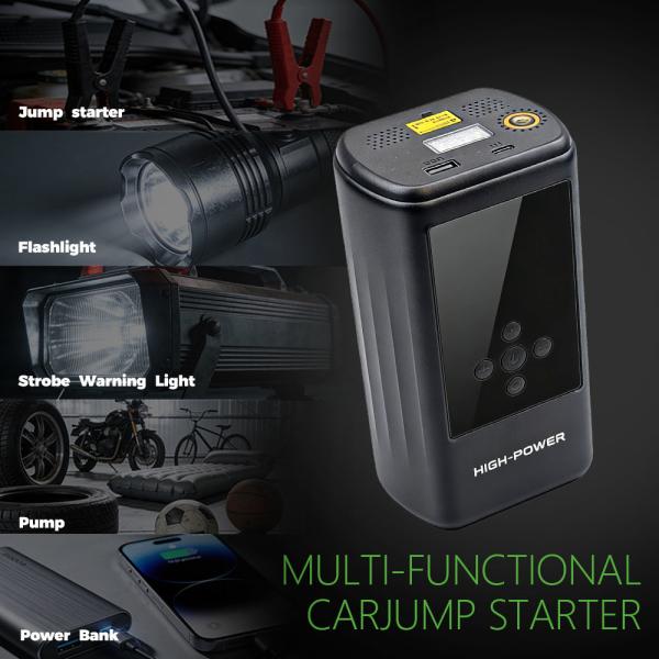 Quality Multi Functional Jump Starter with 150 PSI Air Compressor 6400mAh Battery and for sale