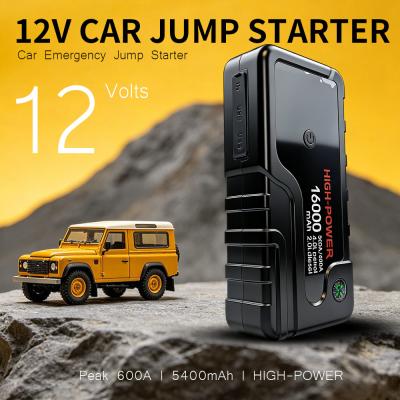 China Peak 6400mAh Battery Multi Functional Jump Starter with 600A Peak Current and Built-in Flashlight for Emergency Use for sale