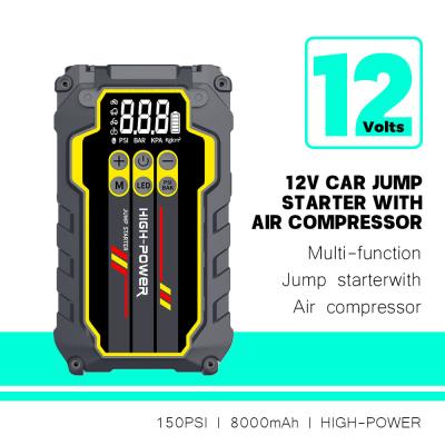 China Lightweight 12V Jump Starter 600A Peak with Built-in Air Inflator & Power Bank for sale