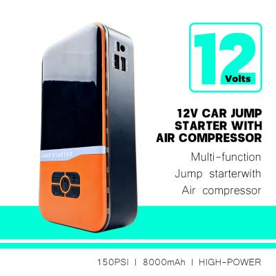 China Ultra-Capacity 600A Peak Current Jump Starter with 150PSI Air Compressor & 30000mAh Battery for sale