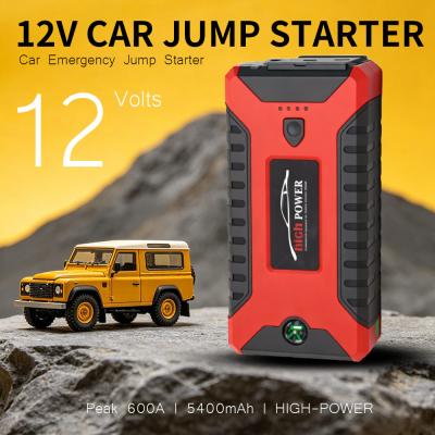 China Rugged Shock-Resistant 600A Peak Current Jump Starter with 5400mAh Battery and Emergency Light for sale
