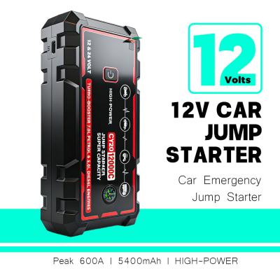 China Portable 12V 600A Peak Current Jump Starter with 6400mAh Battery and Multi-Function Emergency Charging for sale