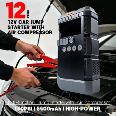 China 12V Jump Starter with 1000A Peak Power, 8000mAh Battery & Smart Digital Air Compressor for sale