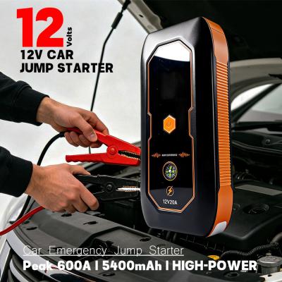 China Portable 12V Car Jump Starter with 600A Peak Current Compact Design and LED Flashlight Emergency Battery Booster for sale