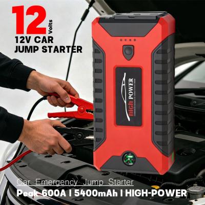 China 12V 600A Peak Current Compact Car Jump Starter Portable Battery Booster with LED Indicator for sale