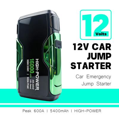 China 16000mAh 600A Peak Car Jump Starter with Fast Charging Portable Battery Booster for sale