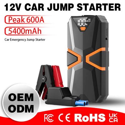 China Compact 500A Jump Starter 6000mAh - 12V Battery Booster with Air Compressor for sale