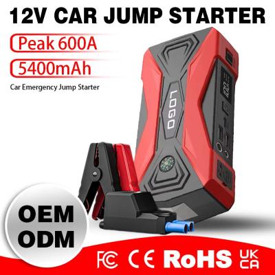 China 8000mAh 600A Peak Jump Starter with Fast Charging Type-C for Car Battery Boosting for sale