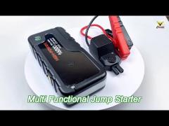 12v 600a peak current car jump starter with 6400mah battery and type-c fast charging