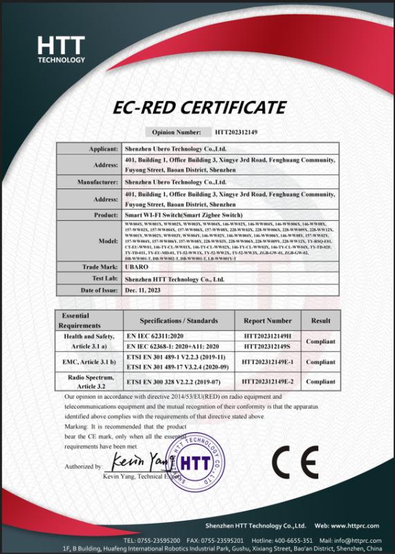 CE-EC-RED - Shenzhen Ubero Technology Ltd.