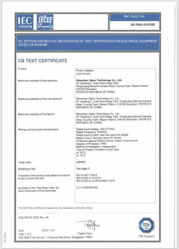 CB - Shenzhen Ubero Technology Ltd.