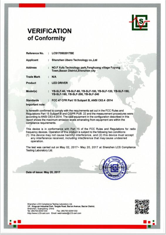 FCC - Shenzhen Ubero Technology Ltd.